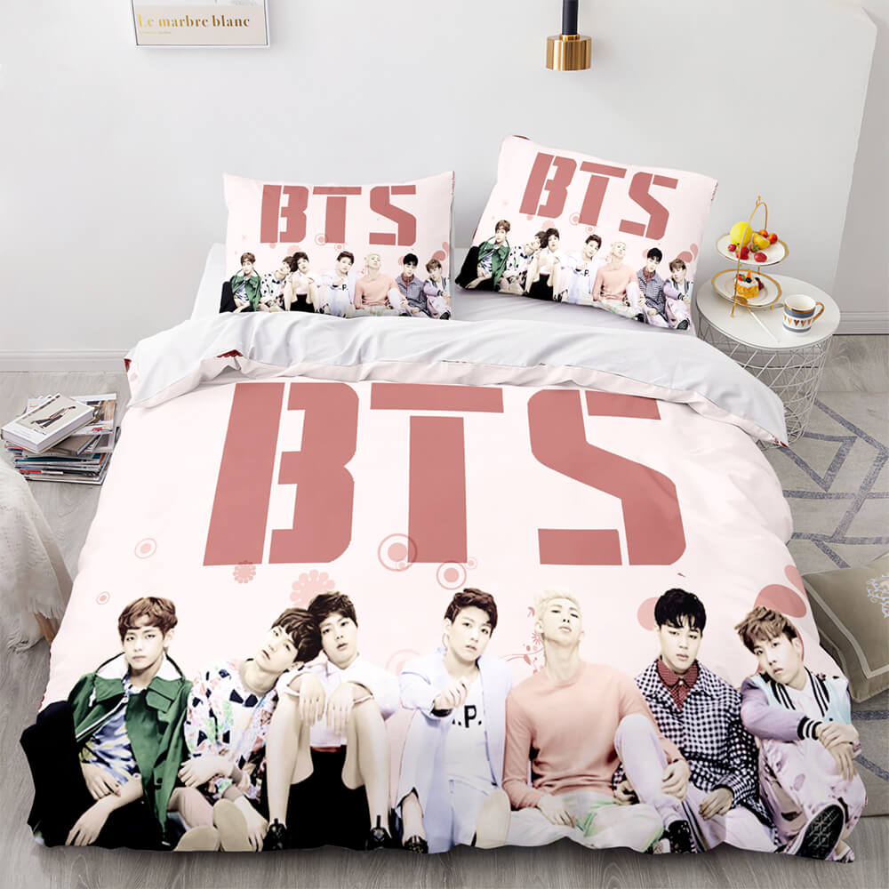 BTS Cosplay 3 Piece Bedding Sets Quilt Cover Without Filler Tony s Tony s Home Furnishings