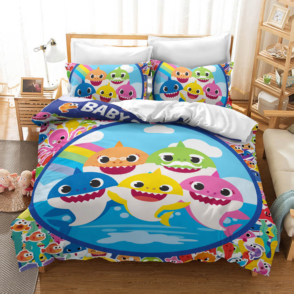 Cartoon Baby Shark Cosplay Bedding Set Quilt Cover Tony s Home Tony s Home Furnishings